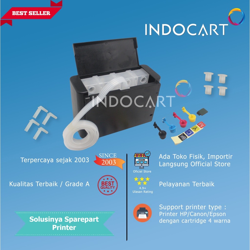 Jual IndoCart Ink Tank Modif-Tabung Infus Printer Tinta Epson HP Canon ...