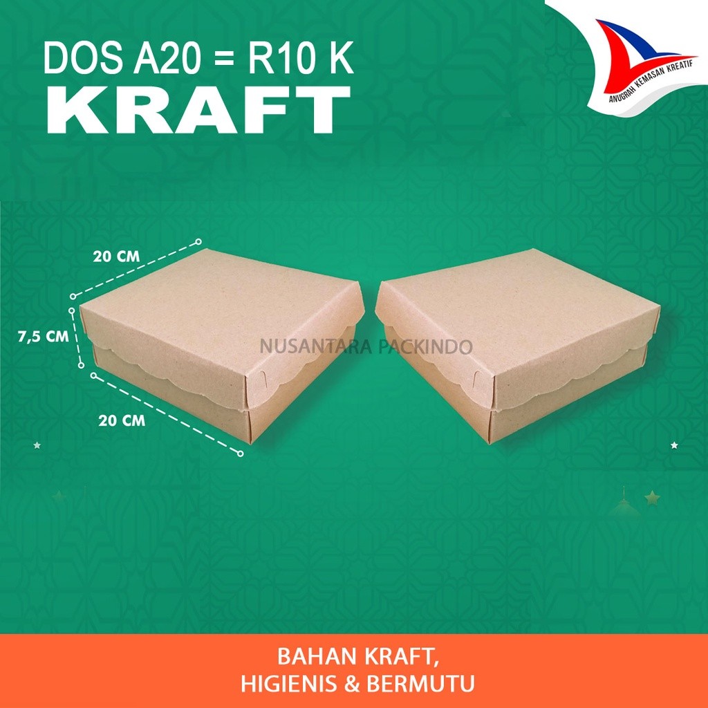 Jual Dos A20 = R10K Kraft 310Gr - 330 Gr - 350 Gr / Dos Nasi Kue ...