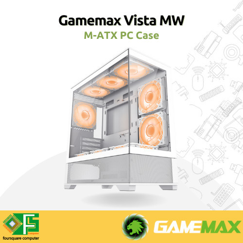 Jual Gamemax Vista MW White Casing PC Micro ATX CPU PC Case Gaming ...