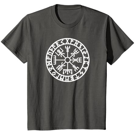 Jual Simbol perlindungan rune kompas Viking Vegvisir Kaos Celtic Nordic ...