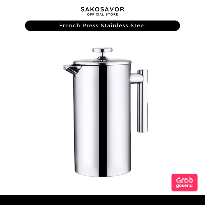 Jual HARGA DISC - French Press 1 Liter Stainless Steel 1000ml 350ml ...