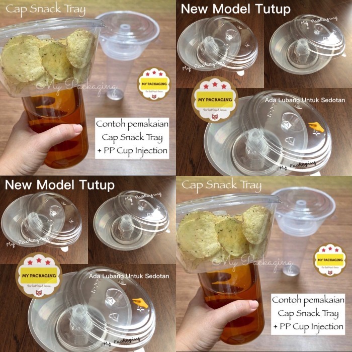 Jual SNACK TRAY + TUTUPNYA + GELAS PP INJECTION (5SET) LAWSON | Shopee ...