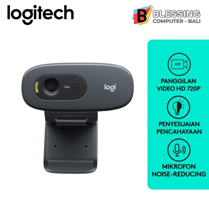 Jual Webcam Logitech C270 HD 720p/30fps [960-000584] | Shopee Indonesia