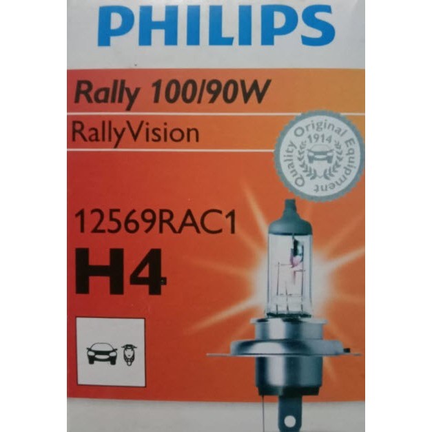 Jual PHILIPS RALLY VISION H4 100/90 WATT | Shopee Indonesia