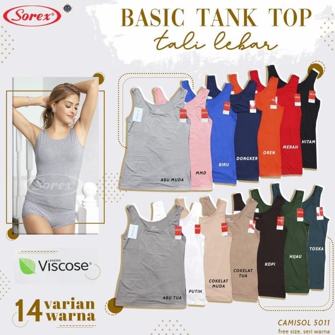Jual tali - camisol sorex 5011 - tanktop sorex basic tali lebar ...