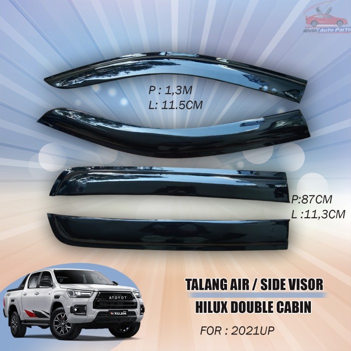 Jual Harga Spesial !! Talang Air Hilux Double Cabin 2023 / Side Visor Toyota Hilux 2021 | Shopee ...