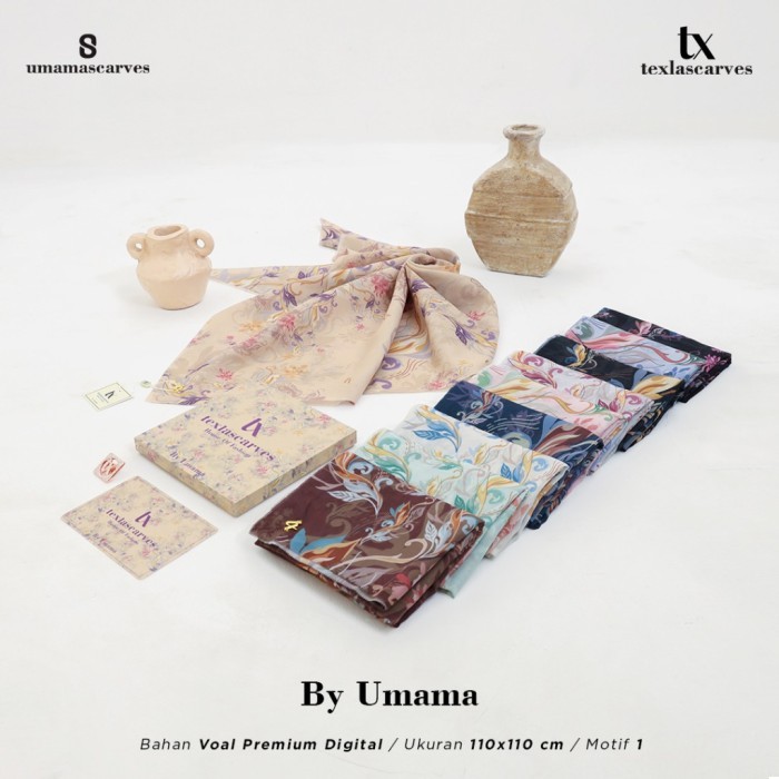 Jual BOX TexlaScarves By Umama Scarf 10BOX/Seri Motif /1 Iket | Shopee ...