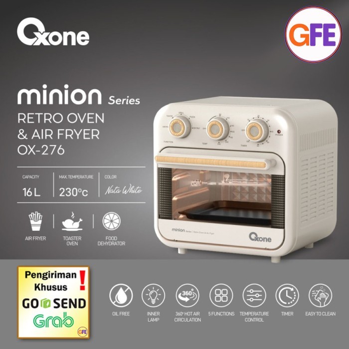 Jual OXONE RETRO MINI OVEN, AIR FRYER AND DEHYDRATOR MINION SERIES OVEN ...