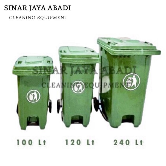 Jual Tempat Sampah Plastik Sulo 240 Liter Roda Pedal Plastic Dust Bin | Shopee Indonesia