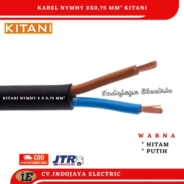Jual Mm163 - Kabel Serabut 2X0 75 Nymhy Kitani Panjang 5 Meter Listrik Sera | Shopee Indonesia