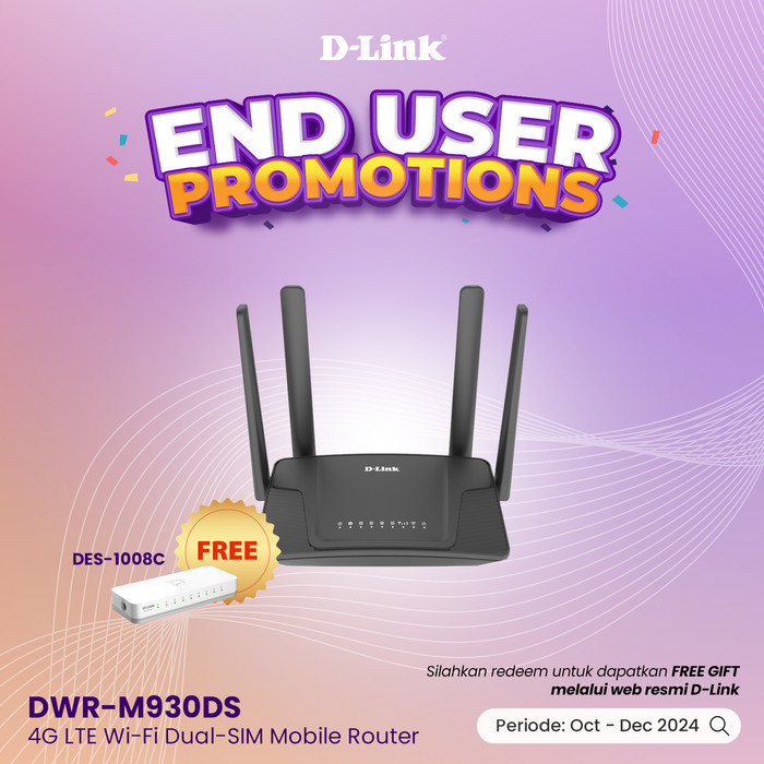 Jual D-Link DWR-M930DS Wireless N300 Dual SIM 4G LTE Router | Shopee ...