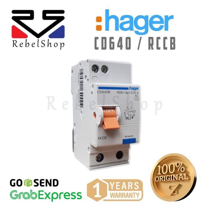 Jual Hager Rccb / Elcb 2P 40A Type Cd640B - Sensitivy 30Ma Ac | Shopee Indonesia