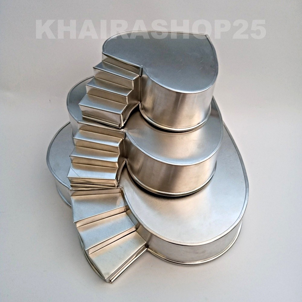 Jual Loyang kue tangga Loyang cake tart pernikahan bentuk tangga hati ...