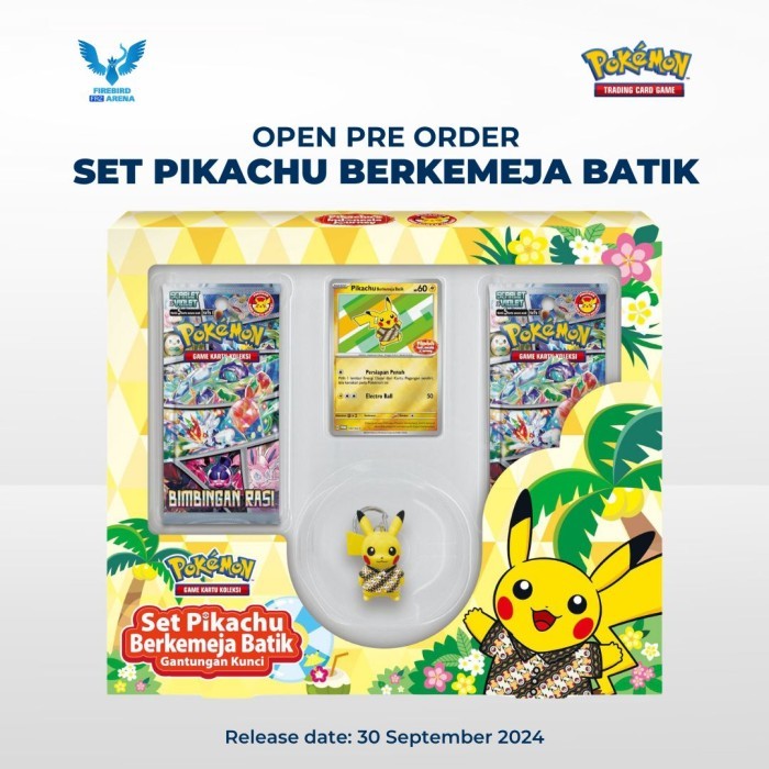 Jual Pokemon TCG Indonesia - Set Pikachu Berkemeja Batik | Shopee Indonesia