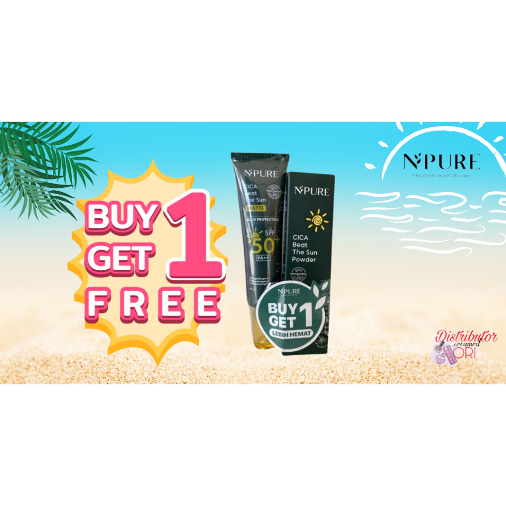 Jual Hot Sale! N'PURE Cica Beat The Sun SPF 50 PA ++++ npure sunscreen ...