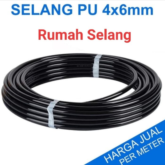 Jual TERBARU Selang Angin Polyurethane Pneumatic PU 6MM x 4MM / Selang Dispenser | Shopee Indonesia