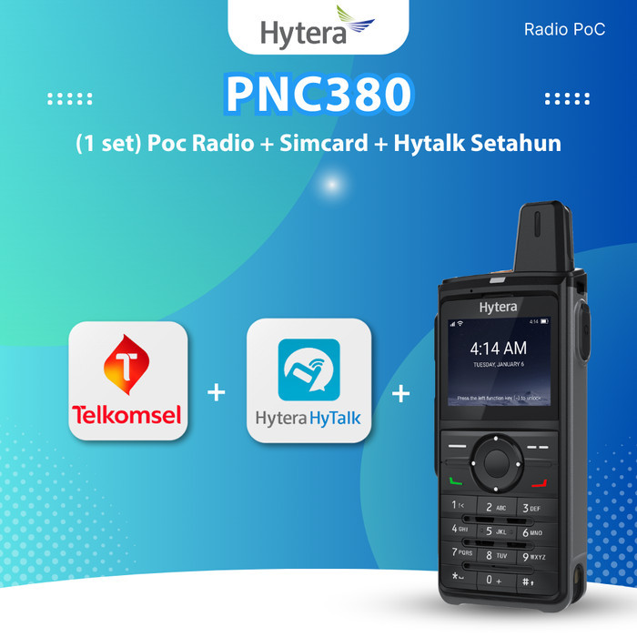 Jual Poc Radio Hytera PNC380 (1 set) + Simcard + Hytalk Setahun | Shopee Indonesia
