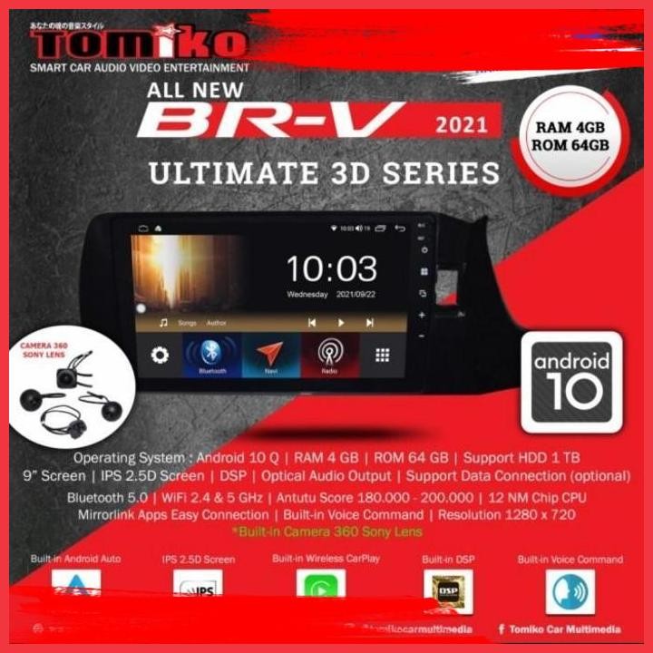 Jual (DYNA) HEAD UNIT ANDROID TOMIKO ULTIMATE 3D SERIES HONDA BRV RAM ...