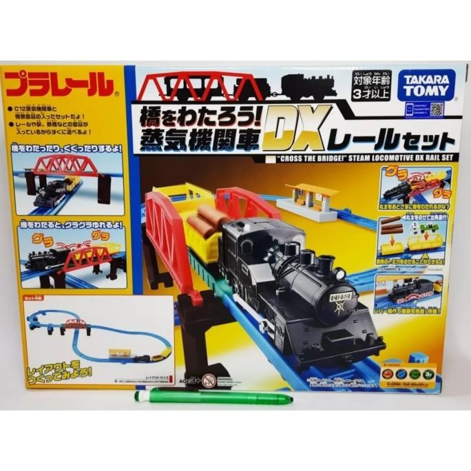 Jual Takara Tomy Plarail Cross The Bridge Steam Locomotive DX Rail Set ...