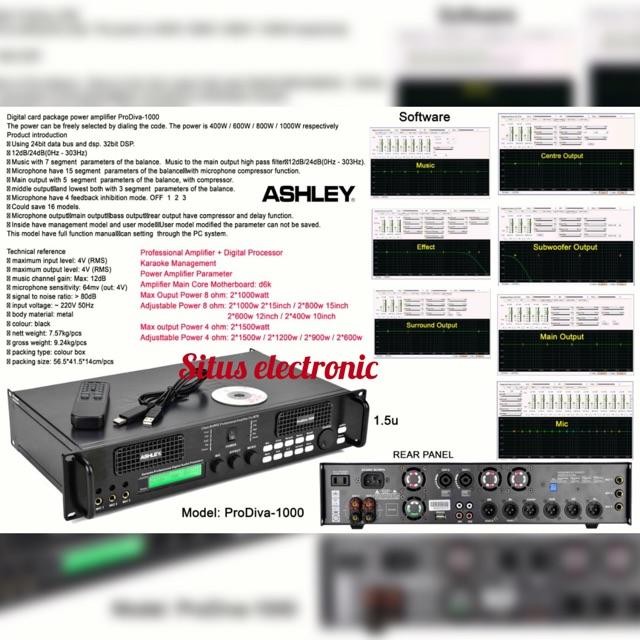 Jual Amplifier Ashley Prodiva 1000 Original Digital Setting Processor ...