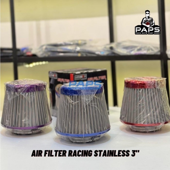Jual Air Filter Racing Stainless Open Filter 3"Inch - Filter Udara ...