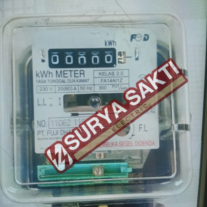 Jual Kwh Meter Fuji Dharma Analog 1P 20(60)A Meteran Listrik 1 Phase | Shopee Indonesia
