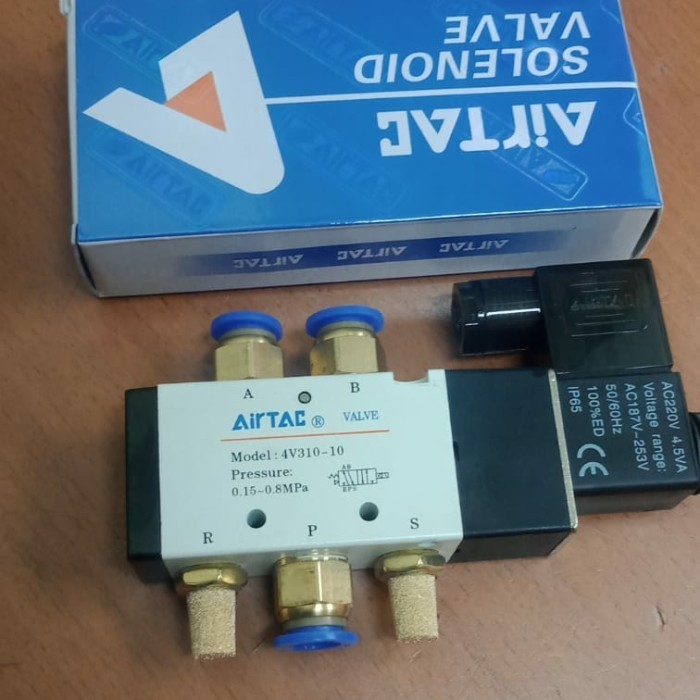 Jual Airtac Type Pneumatic Solenoid Valve 4V310-10 Ac220 / Dc 24 Volt Set | Shopee Indonesia