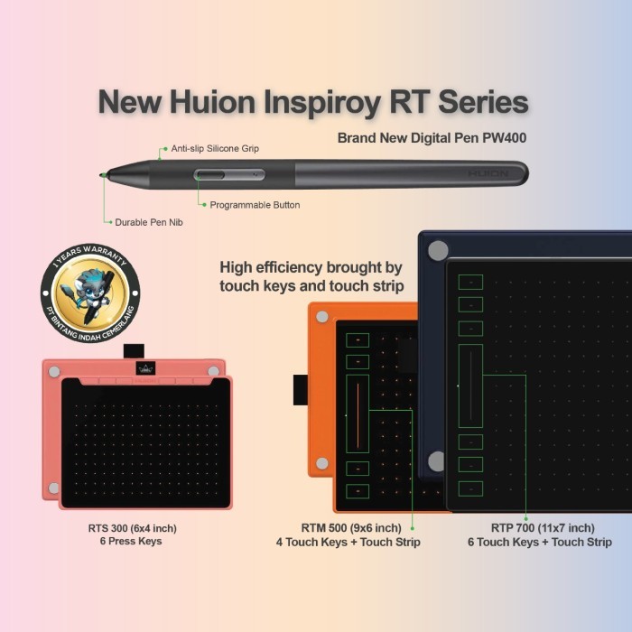 Jual HUION Inspiroy Pen Drawing Tablet Design PenTab Digital Desain ...