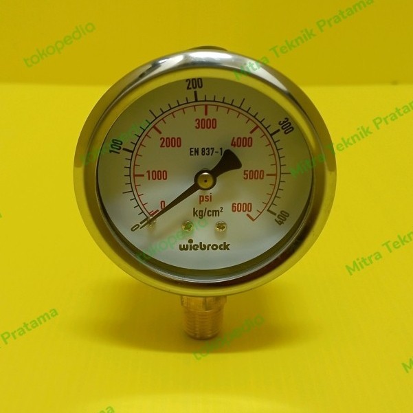 Jual Manometer Pressure Gauge Stainless Raket 4 Inchi 6.000 Psi / 400 ...