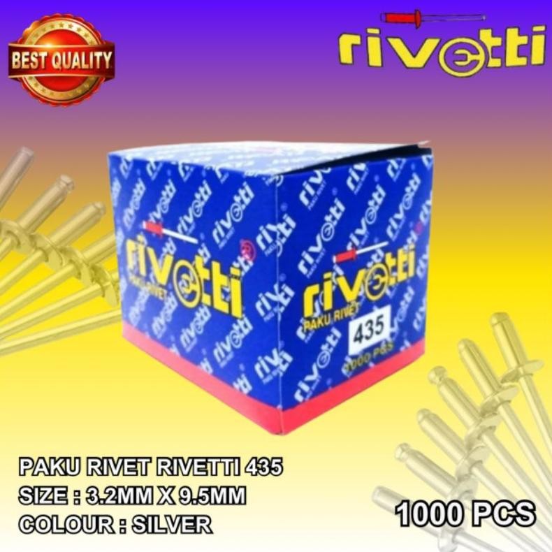 Jual RK JAYA ALUMUNIUM Paku Rivet Rivetti 435 Size 3,2x9,5mm 1 kotak ...