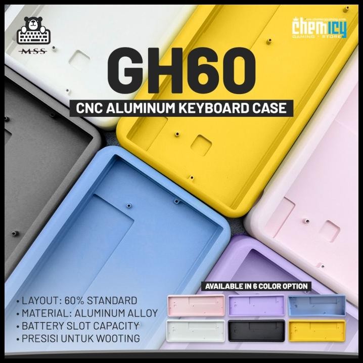 Jual DIY GH60 Aluminum Case 60% for Universal Mechanical Keyboard Case ...