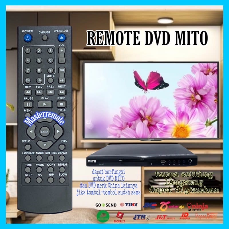 Jual REMOT REMOTE DVD MITO (TENGAH DVD/USB) | Shopee Indonesia