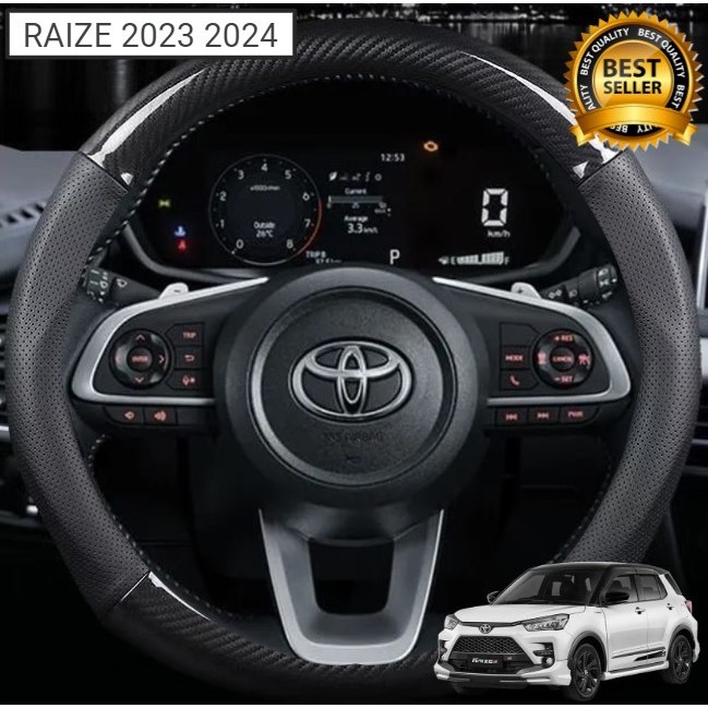 Jual Cover Sarung Stir Carbon Mobil Toyota Raize 2023 2024 | Shopee ...