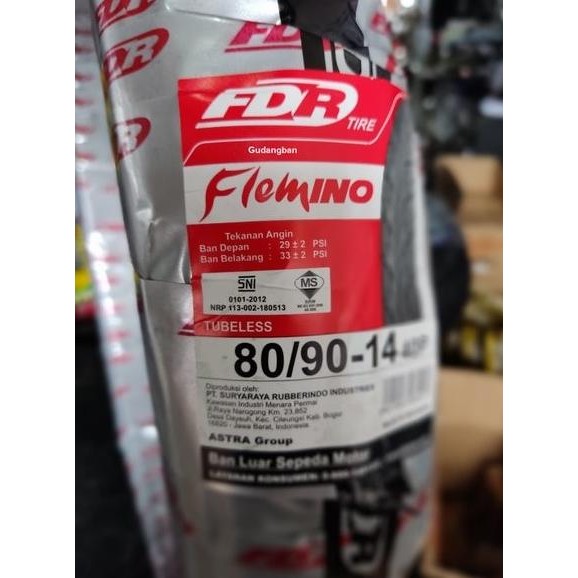 Jual Ban luar Motor FDR Flemino 80 90 14 Tubeless Vario Beat Mio All ...