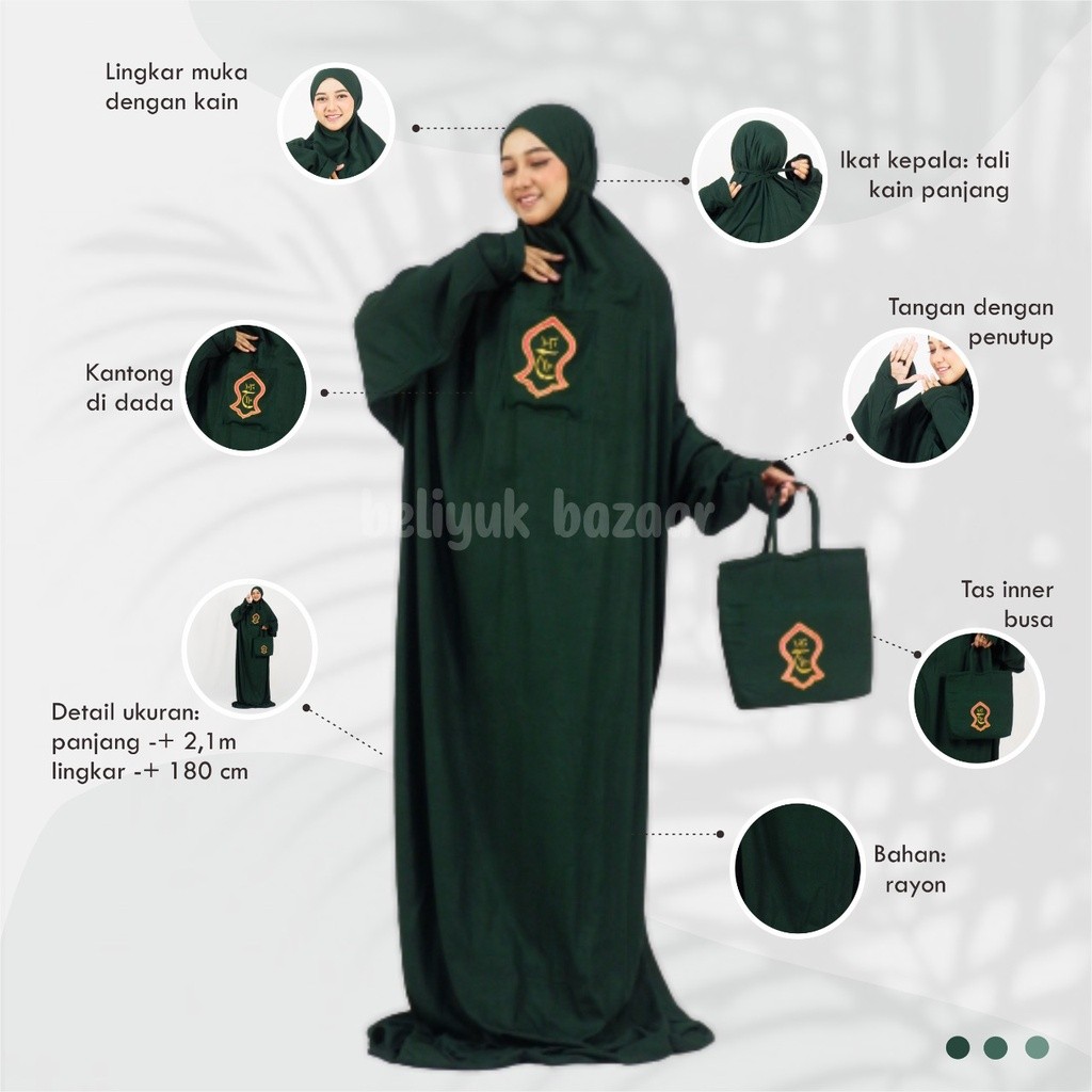 Jual Mukena Wanita Mukqena Ibadah Tanggung Polos Terusan Remaja Mknaa ...