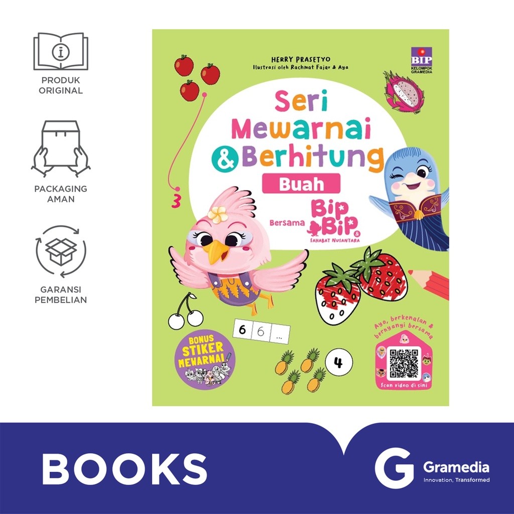 Jual Buku Seri Mewarnai dan Berhitung Buah Bersama Bip Bip dan Sahabat Nusantara | Shopee Indonesia
