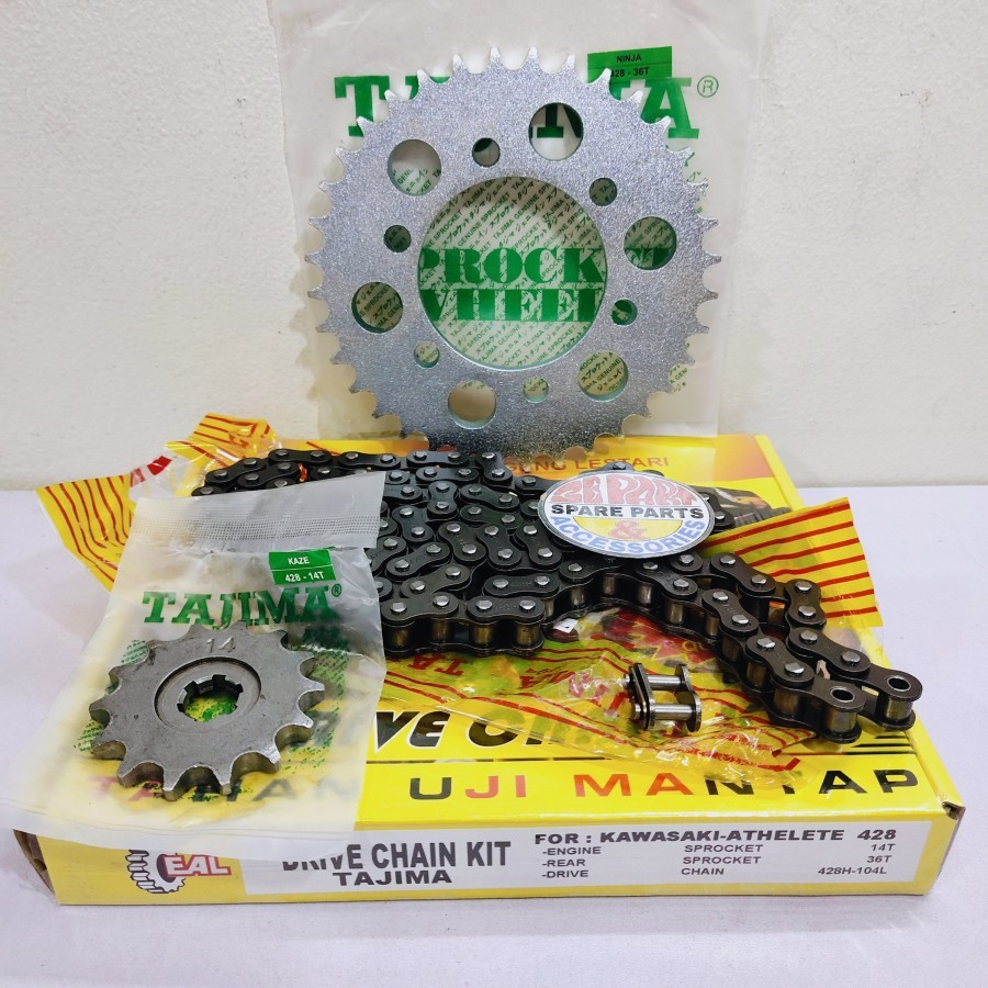 Jual Paket rantai kawasaki Athlete 428 Gir set Athlete dan Rantai ...