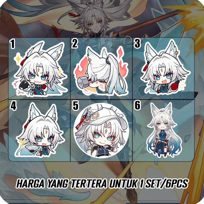 Jual Stiker Glossy 1 Set Honkai Star Rail Hsr, Sticker Anime Lucu Untuk ...
