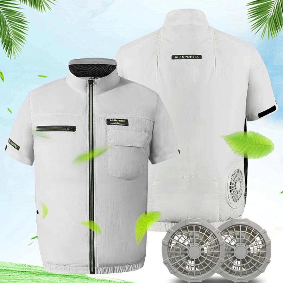 Jual cool vest wearable cooling fan vest air-conditioned clothes ...