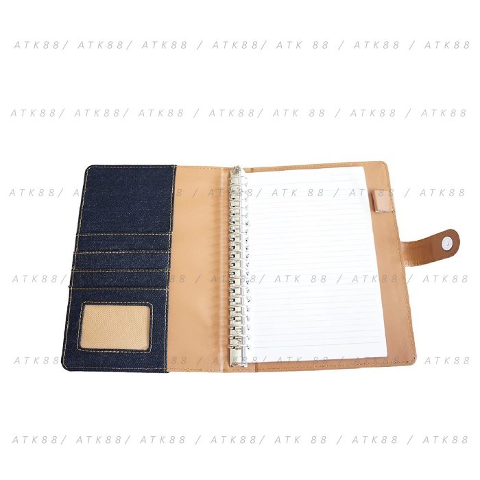 Jual Onix Navy Blue Binder Denim Jeans Kancing Exclusive 20 Ring A5 ...