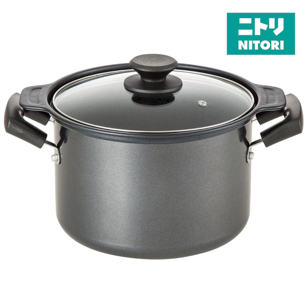 Jual NITORI Panci Aluminium IH dengan Drainer Bagian Dalam 22CM | Shopee Indonesia