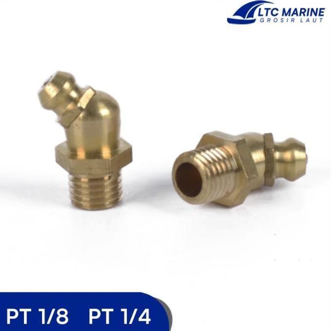 Jual [ITC] IMPA 617613-17 NOSEL HIDROLIK BRASS GREASE NIPPLE FITTING ...