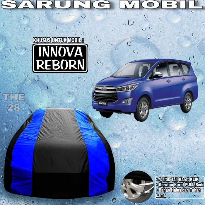 Jual Sarung Mobil Innova Reborn Strip Biru Body Cover Penutup Innova ...