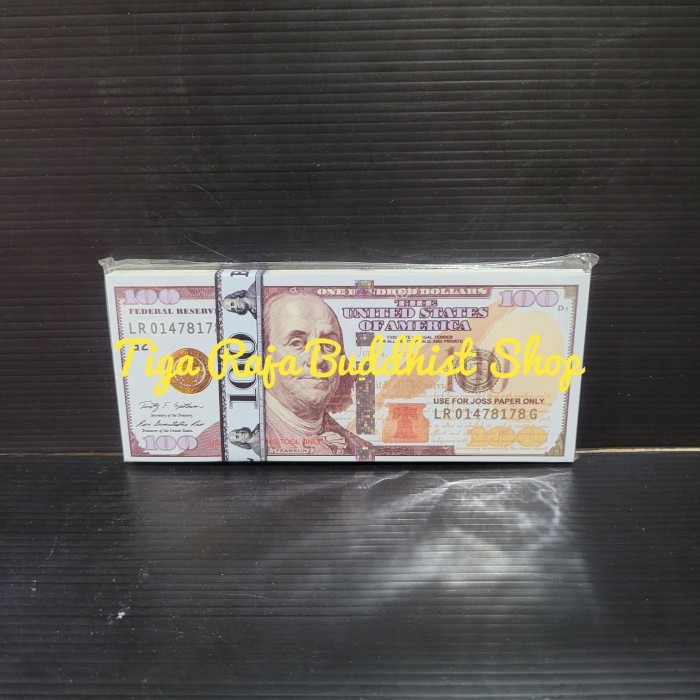 Jual Hell Bank Note Usd 100 Amerika Sembahyang Leluhur Cengbeng Qing ...