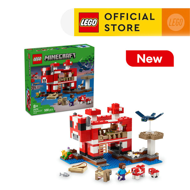 Jual LEGO Minecraft 21270 The Mooshroom House (500 Pieces) Mainan Balok ...