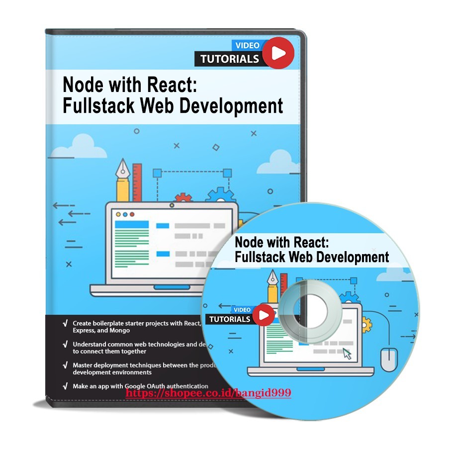 Jual Video Tutorial Node With React Fullstack Web Development | Shopee Indonesia