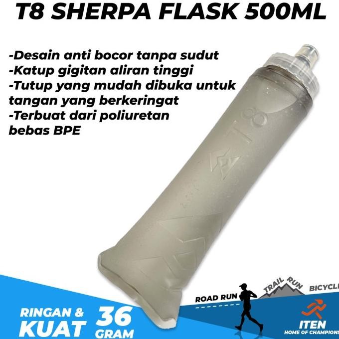 Jual T8 sherpa soft flask 500ml water flask botol minum lari road trail bahan aman bagi ...