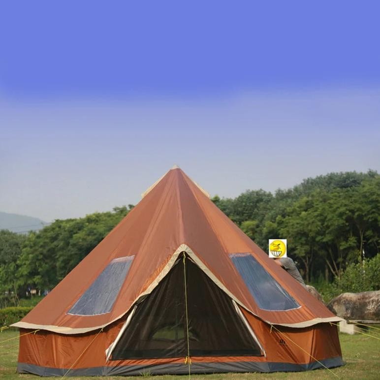 Jual ultralarge 5-8 person 400*400*250cm waterproof pyramid tent large ...