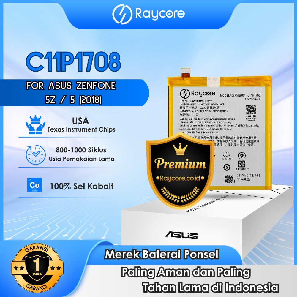Jual Raycore - Baterai C11P1708 FOR ASUS ZENFONE 5Z ( ZS620KL ) / 5 ...