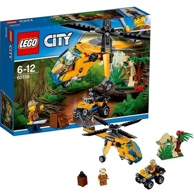 Jual LEGO City - 60158 Jungle Cargo Helicopter Set ATV Toy Heli Buggy ...